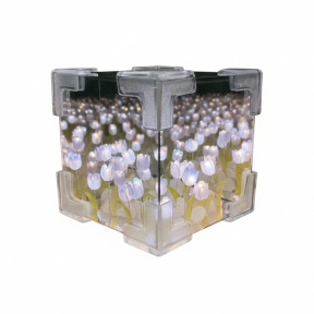 Cub cu lampă LED "Lalea", roz, 10 x 10 cm - crafti.md